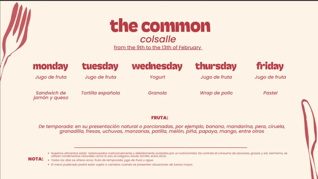 Menú semanal - Colegio De La Salle - Los mejores colegios - Colegios ...