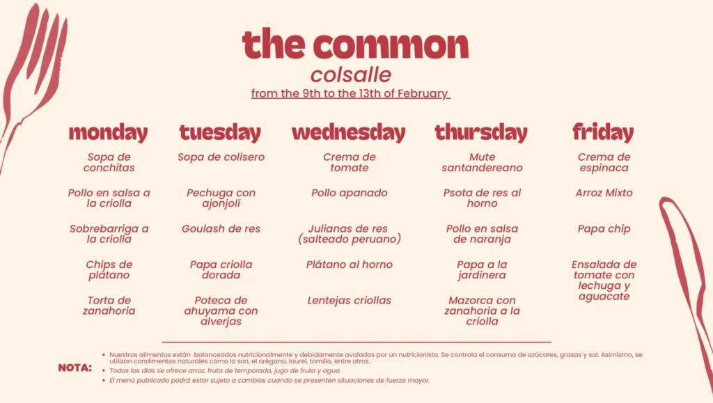 Menú semanal - Colegio De La Salle - Los mejores colegios - Colegios ...